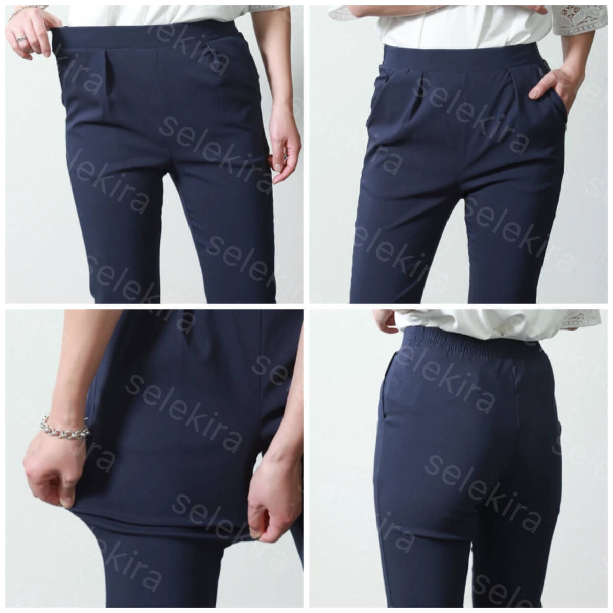 Yahoo!オークション - 接触冷感 アンクル丈ハイテンションストレッチパ...