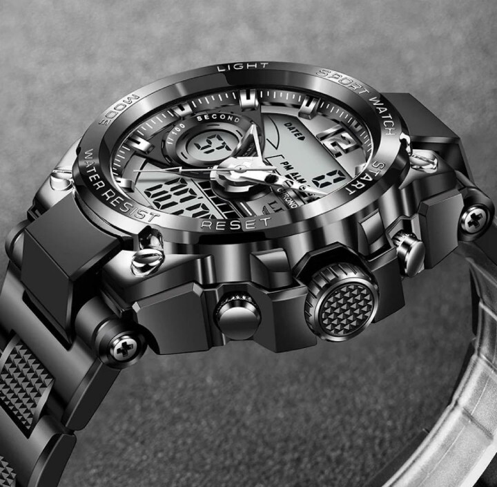 Yahoo!オークション - LIGE スポーツデュアルウォッチ 50m防水メンズ腕...