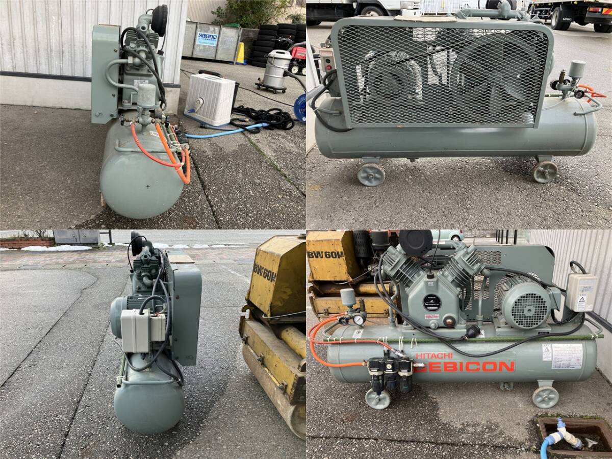 Yahoo!オークション - 富山発 日立 エアコンプレッサー HITACHI BEBIC...