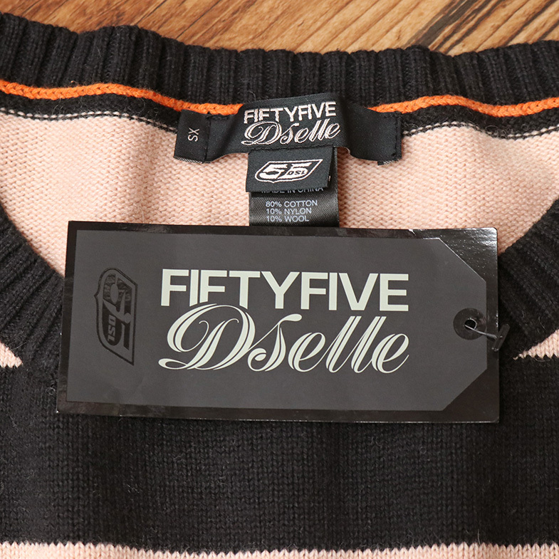 Yahoo!オークション - 1円/秋冬/55DSL/XSサイズ/ボーダー ニット ワン...