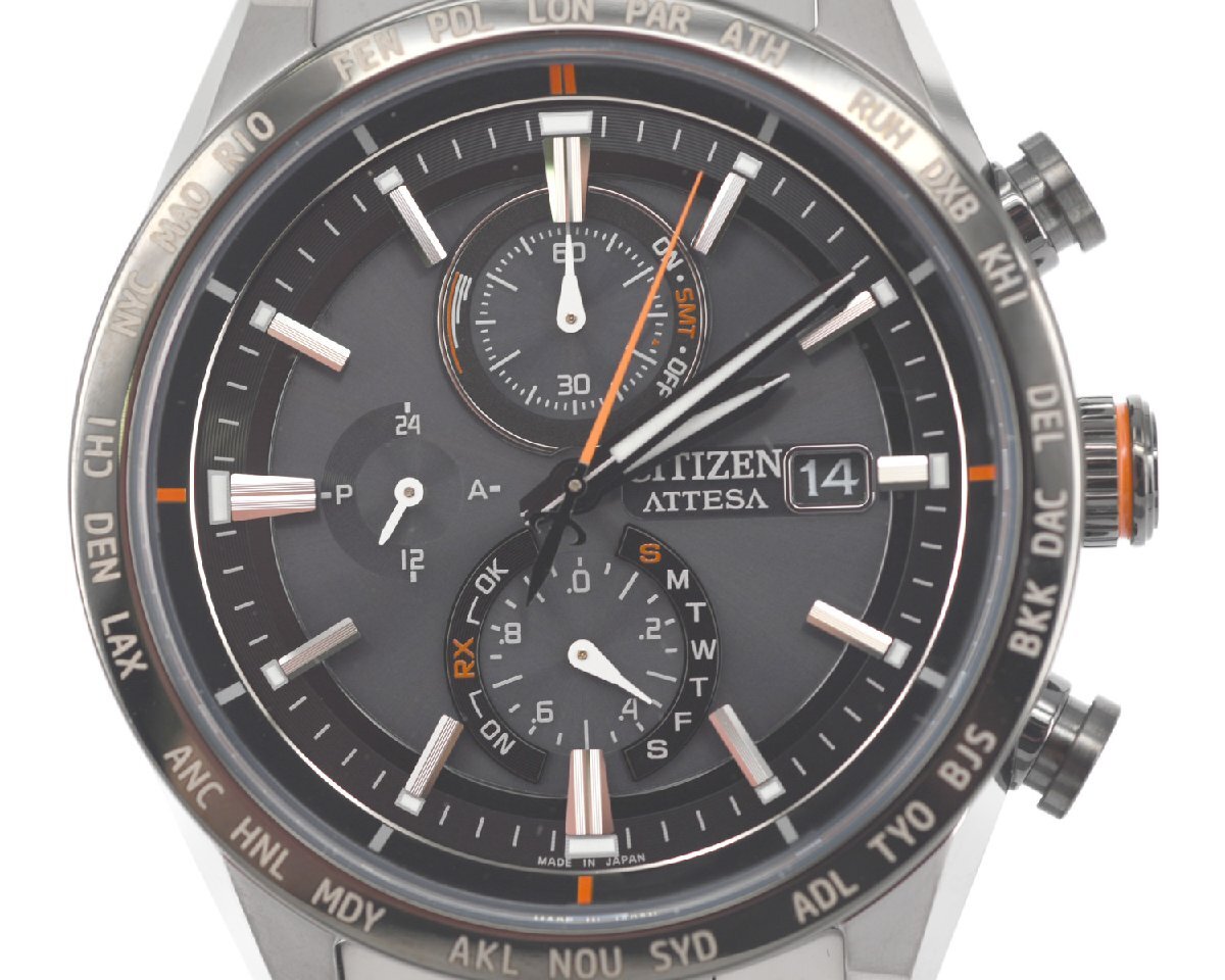 品 稼働品 CITIZEN シチズン アテッサ AT8189-61E H800-A1CN206 ACTライン 電波ソーラー チタン メンズ 箱 保証書付 品(アテッサ)｜売買されたオークション ...