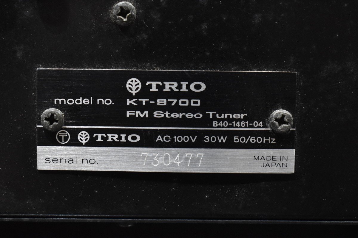 Yahoo!オークション - 【G】TRIO KT-9700 FMチューナー トリオ 3013445