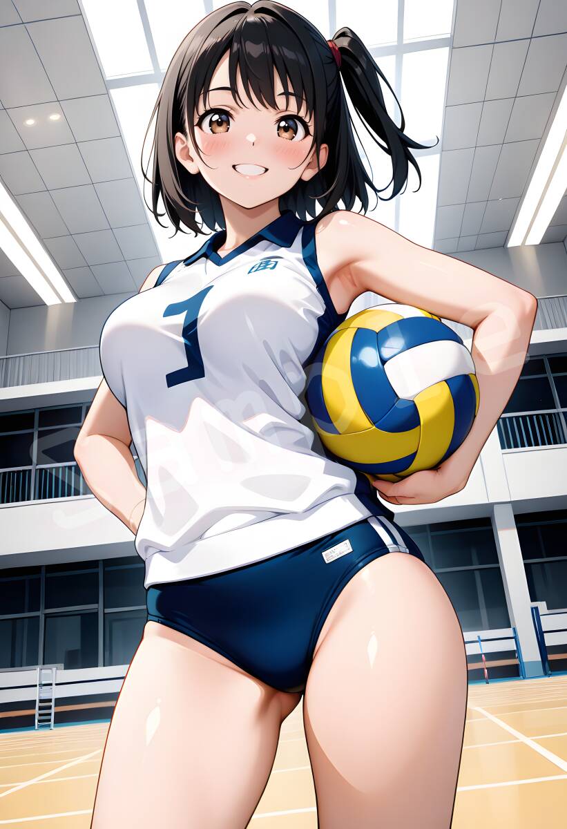 Yahoo!オークション - A232 オリジナル 一点もの 黒髪 バレーボール ユ...