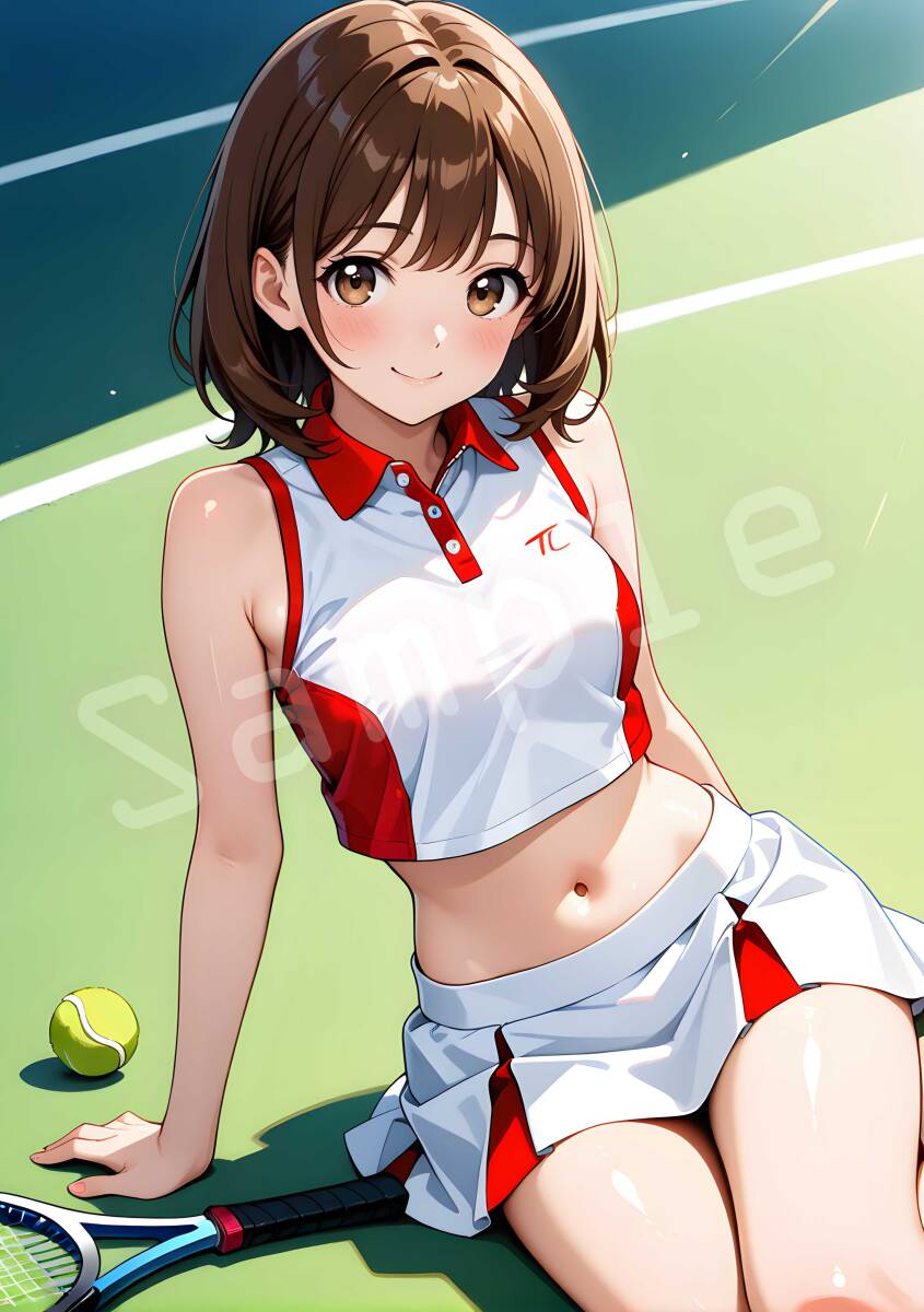 Yahoo!オークション - A308 オリジナル 茶髪 ボブ テニス ユニフォーム...