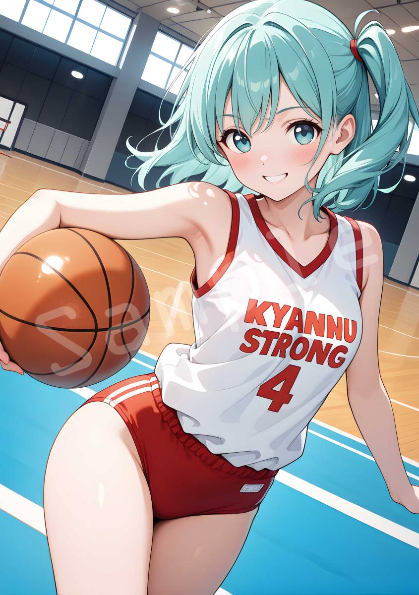 Yahoo!オークション - A331 オリジナル 緑髪 サイドテール バスケット...