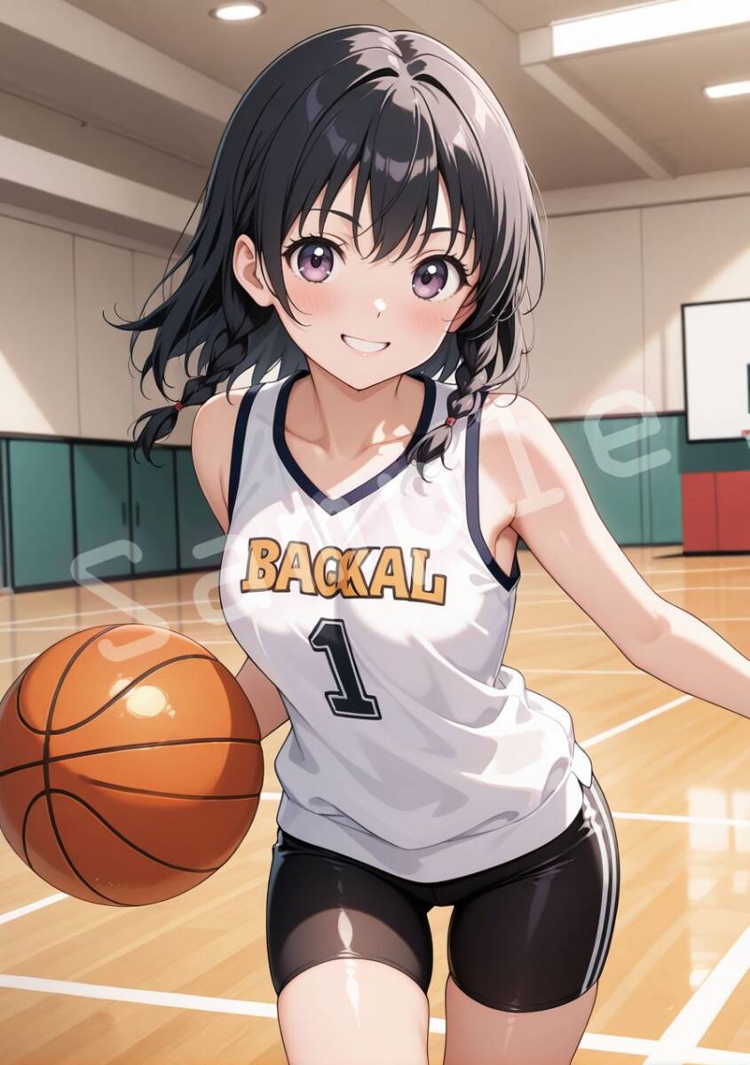 Yahoo!オークション - A392 オリジナル 黒髪 三つ編み バスケットボー...