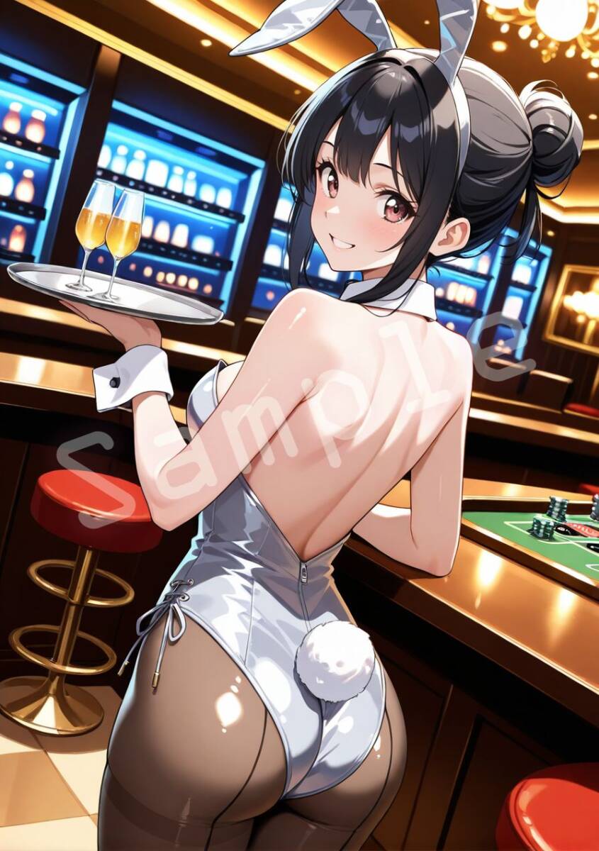 Yahoo!オークション - A411 オリジナル 黒髪 お団子 バニーガール ユニ...