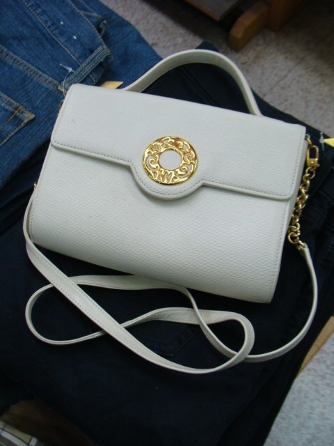 Yahoo!オークション - HANAE MORI ハナエモリ 2WA レザー ハンドバッグ...