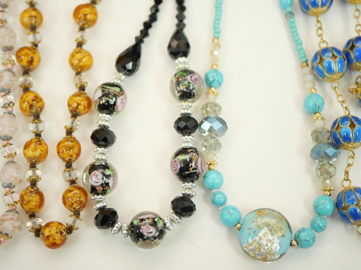 Yahoo!オークション - 【D53】ガラス 焼き物 ネックレス ブレスレット ...