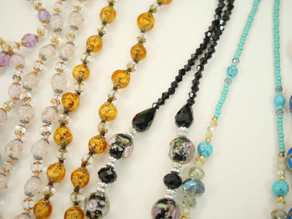 Yahoo!オークション - 【D53】ガラス 焼き物 ネックレス ブレスレット ...