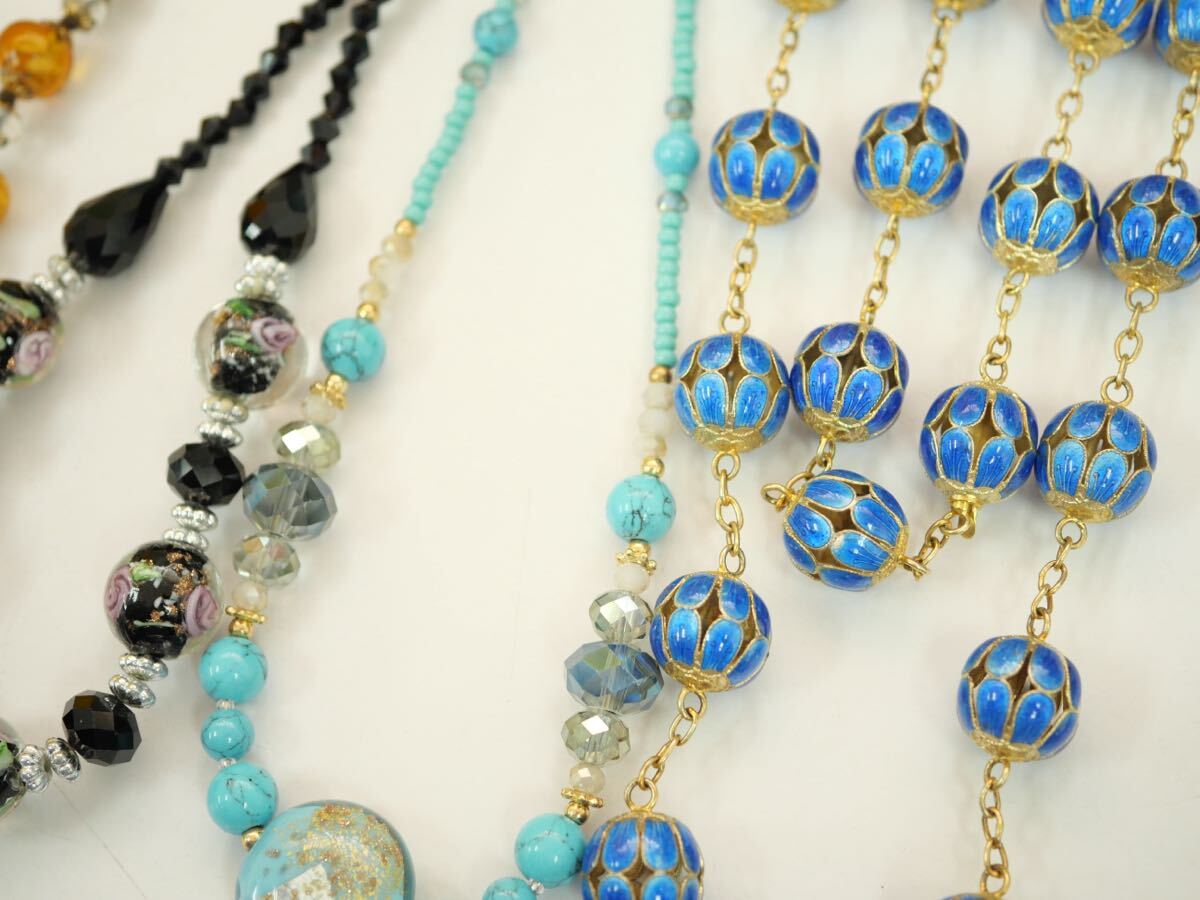 Yahoo!オークション - 【D53】ガラス 焼き物 ネックレス ブレスレット ...