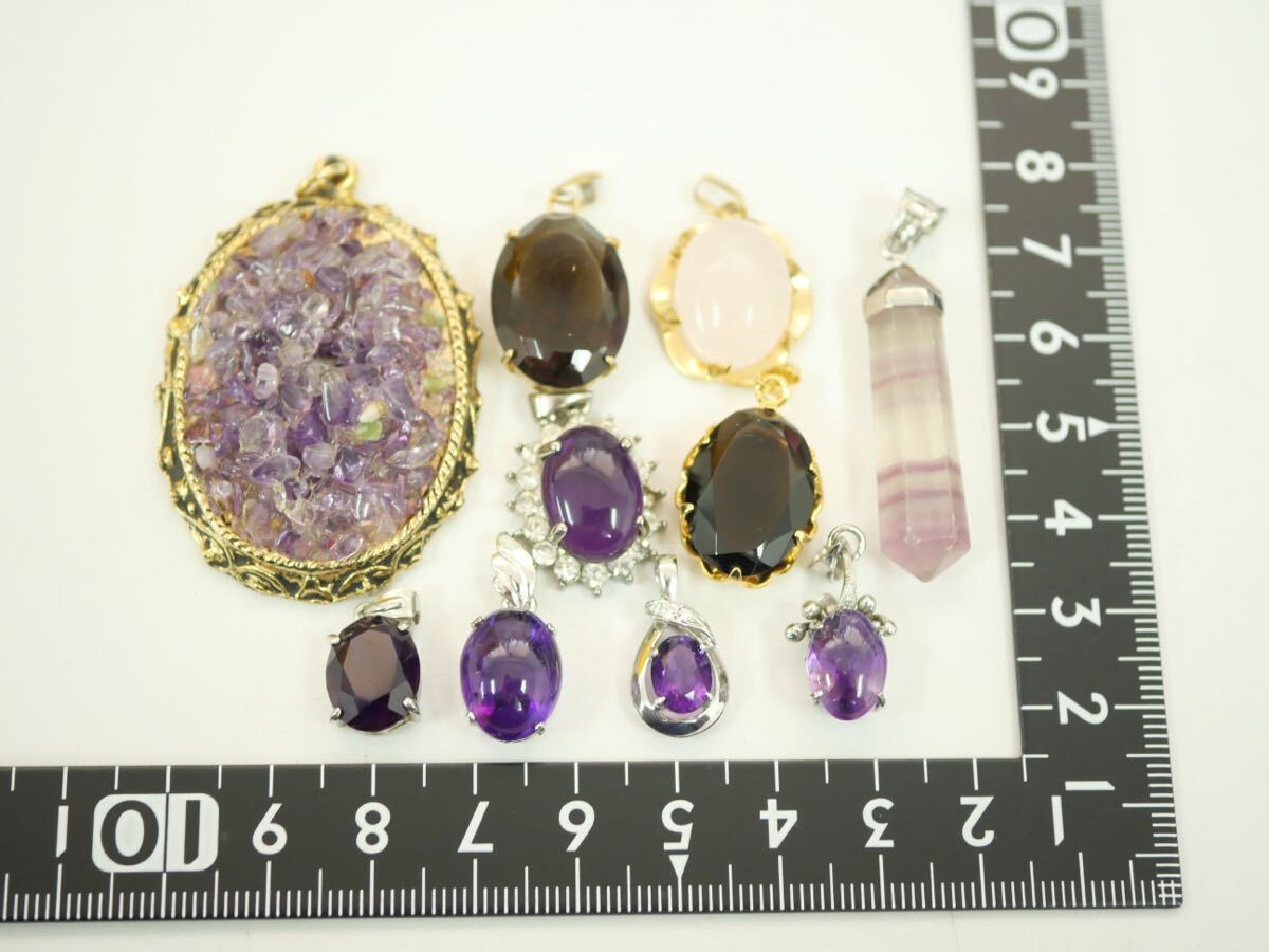 Yahoo!オークション - 【B23】クォーツ系 アメジスト など ペンダント...