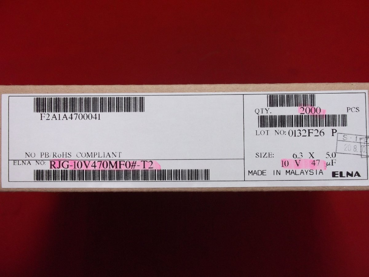 Yahoo!オークション - 新品 18000個 ELNA アルミ電解コンデンサー 10V4...