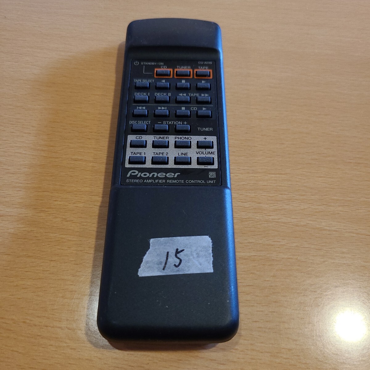 Yahoo!オークション - 15リモコン104 CU-A019 パイオニア