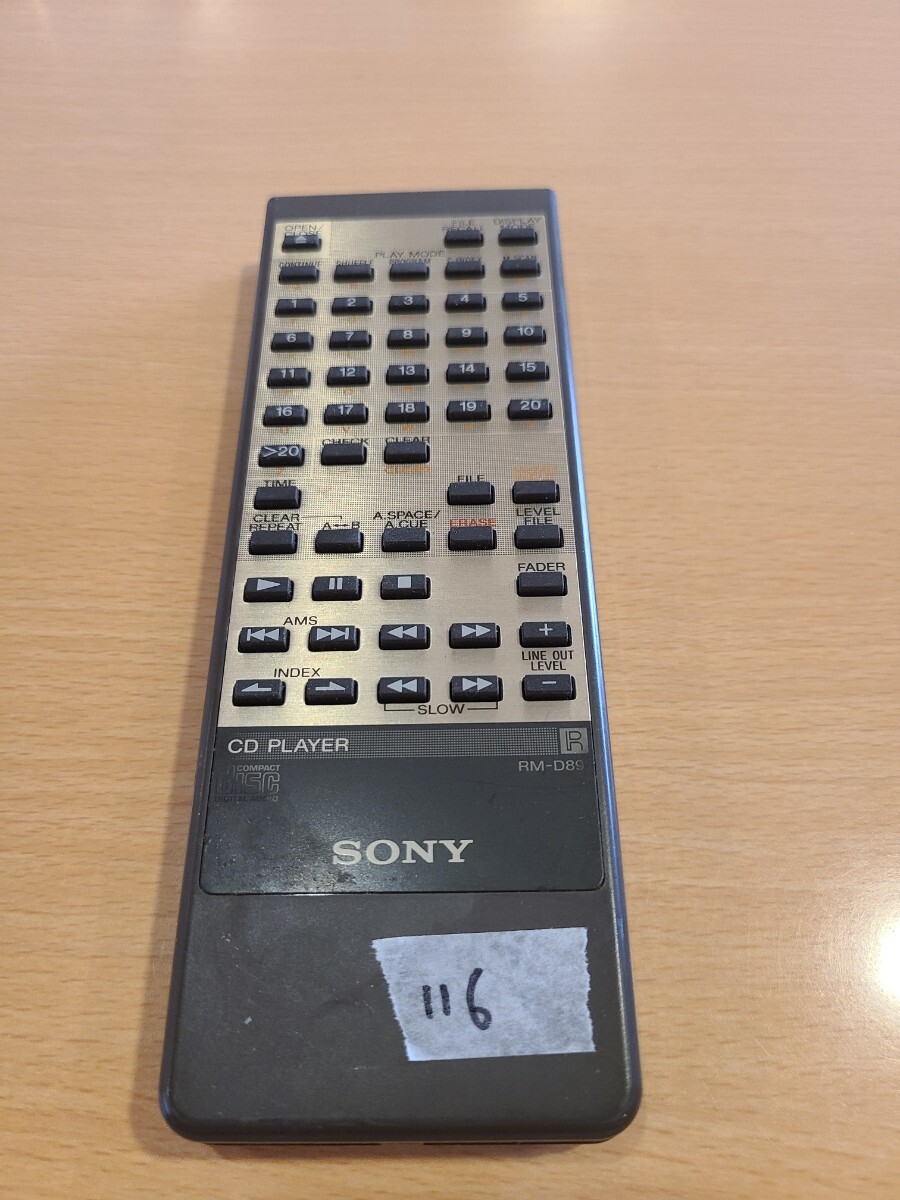 Yahoo!オークション - 116リモコン104 rm-d89 SONY CD Player