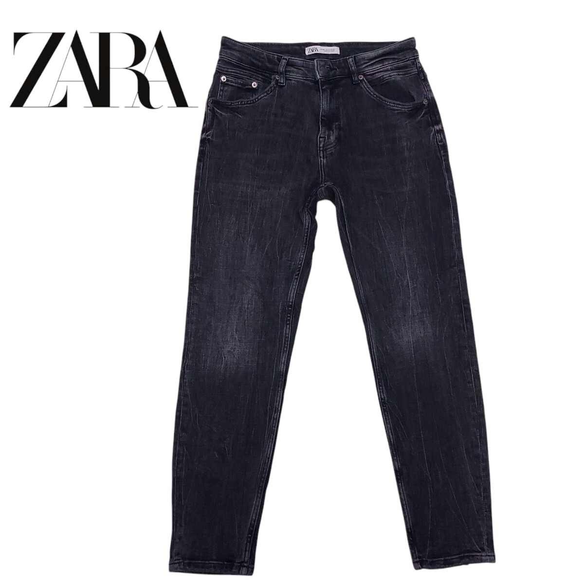 Yahoo!オークション - ZARA MANザラマンHWテーパードブラックスキニー...