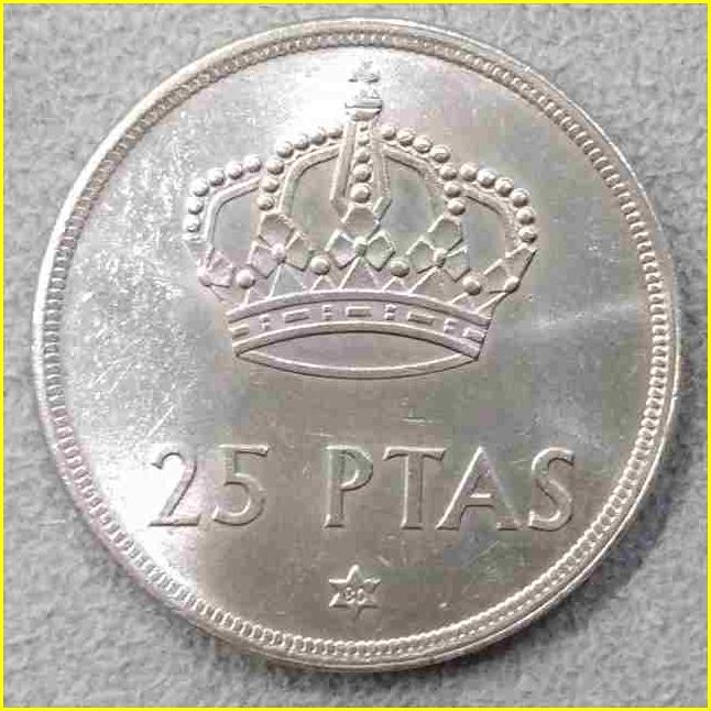 Yahoo!オークション - 【スペイン 25ペセタ硬貨/1975年】 25 PTAS/ファ...