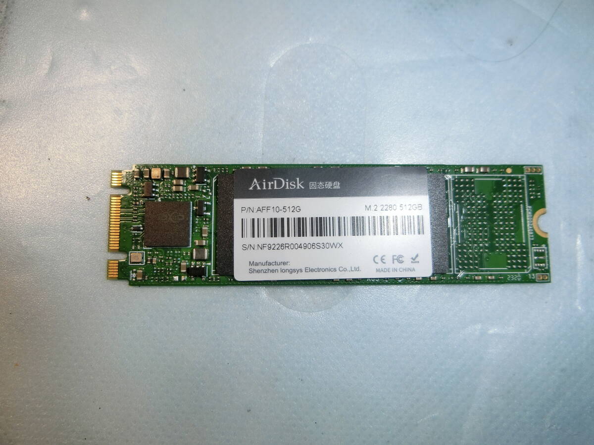 Yahoo!オークション - M.2 SSD NGFF/SATA 512GB 2280 AirDisk AFF 10-5...