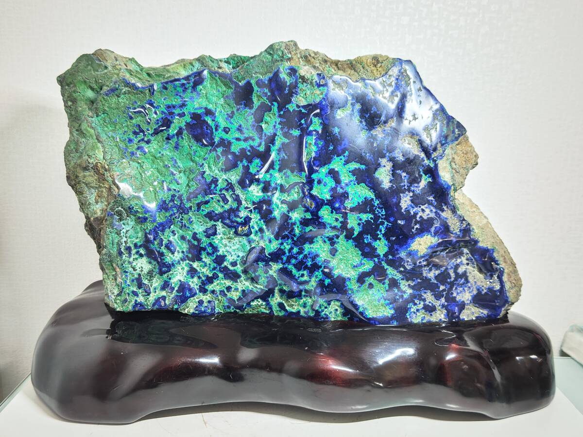 Yahoo!オークション - 【大型】 17.8kg アズロマラカイト アズライト ...