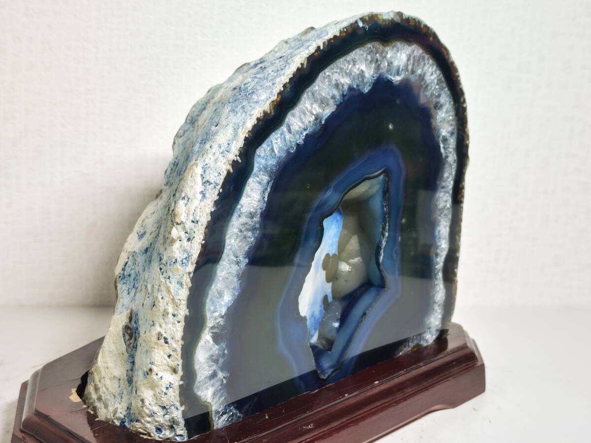 Yahoo!オークション - 【深青】 5.8kg 瑪瑙 メノウ アゲート 原石 鑑賞...