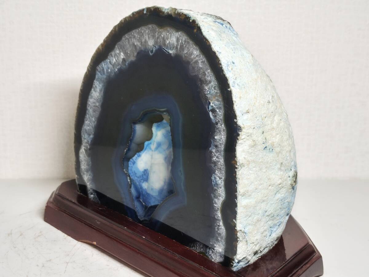 Yahoo!オークション - 【深青】 5.8kg 瑪瑙 メノウ アゲート 原石 鑑賞...