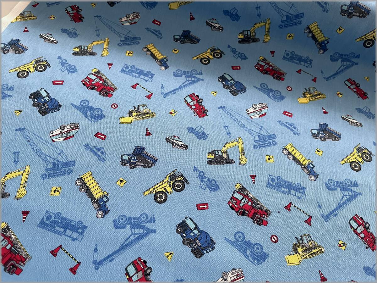 Yahoo!オークション - mets 6.7m はたらく車 CBポプリン sky blue コッ...