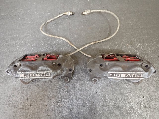 GC8/GF8 インプ WRX STI6 純正フロント4POTブレンボキャリパー メッシュホース付き 左右セット(ブレーキキャリパー)｜売買されたオークション情報、yahooの商品情報を ...
