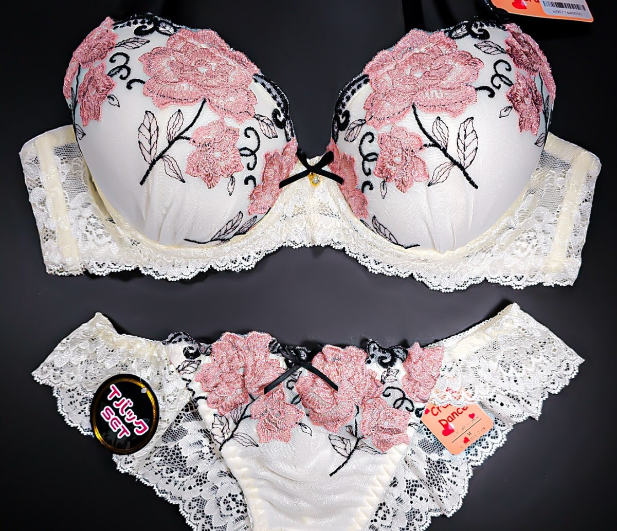 Yahoo!オークション - C70M ブラショーツセット アイビーローズ花柄 T...