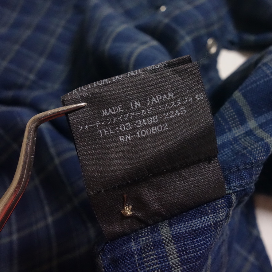 Yahoo!オークション - 【45R インディゴチェック L/S ウエスタン シャ...