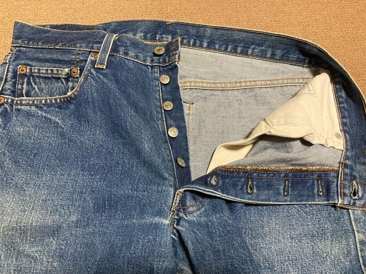 90s LEVIS 501 BIGE 110周年 デニムパンツ W35 L40 USA製 555 90s LEVIS 501 BIGE 110周年 デニムパンツ W35 L40 USA製 555