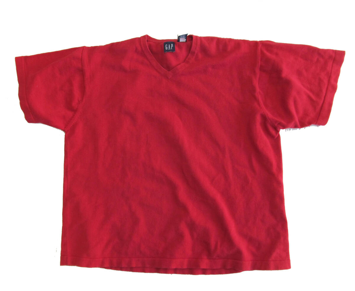 Yahoo!オークション - GAP ギャップ Vネック 半袖 コットンニット XL E...