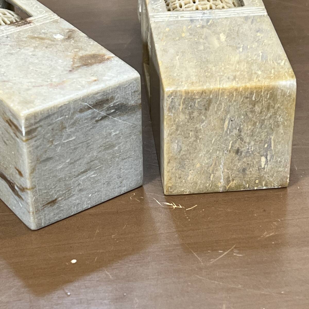 印材 獅子 一対 天然石 唐物 中国古美術 時代物 印鑑 印章 書道 印材 獅子 一対 天然石 唐物 中国古美術 時代物 印鑑 印章 書道