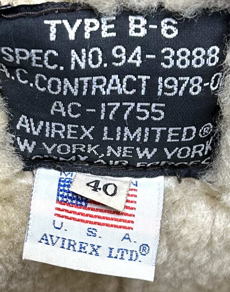 Yahoo!オークション - 良品【40】AVIREX B-6 米国製 TOPGUN アヴィレッ...