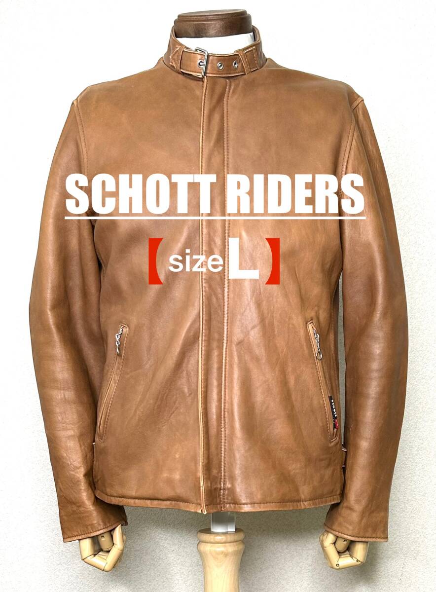 Yahoo!オークション - 美品⑬schott【L】クラシックライダース 羊革ジ...