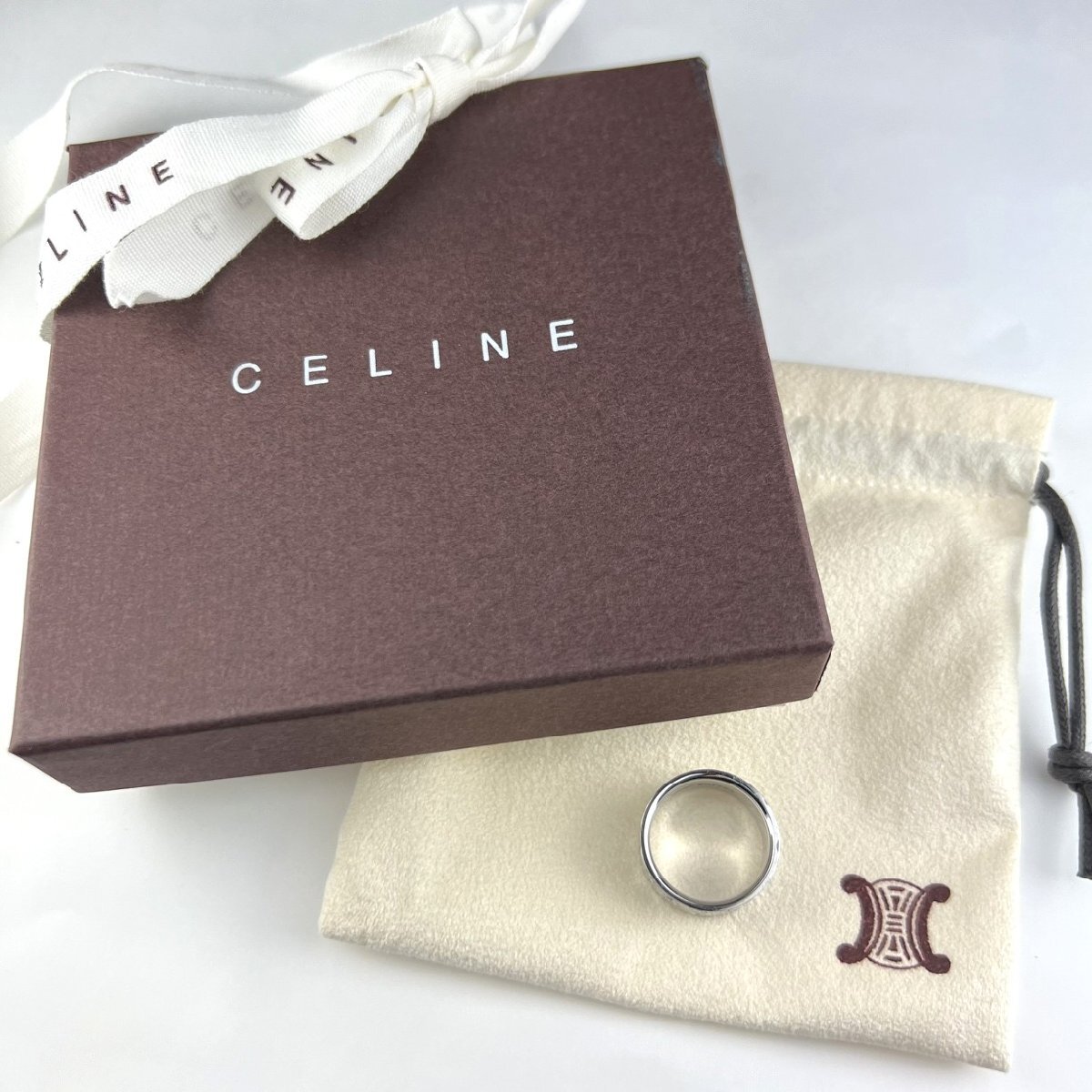 Yahoo!オークション - 【77】 CELINE セリーヌ リング SILVER刻印 シル...