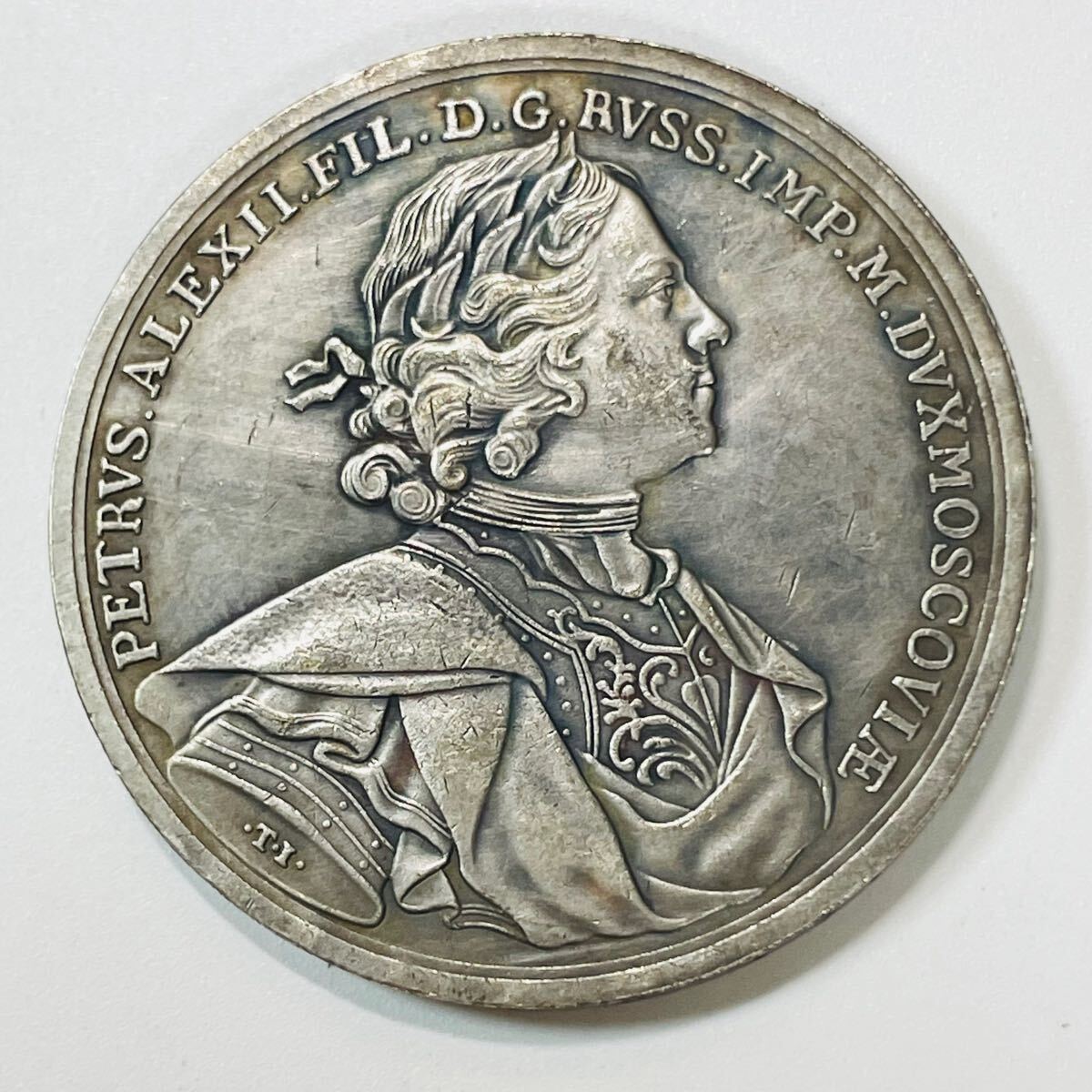 ロシア 硬貨 古銭 ピョートル1世 1704年 北方戦争 ナルヴァ占領記念 要塞への襲撃 記念幣 コイン 重41.17g 銀貨(ヨーロッパ)｜売買されたオークション情報、yahooの商品情報を ...