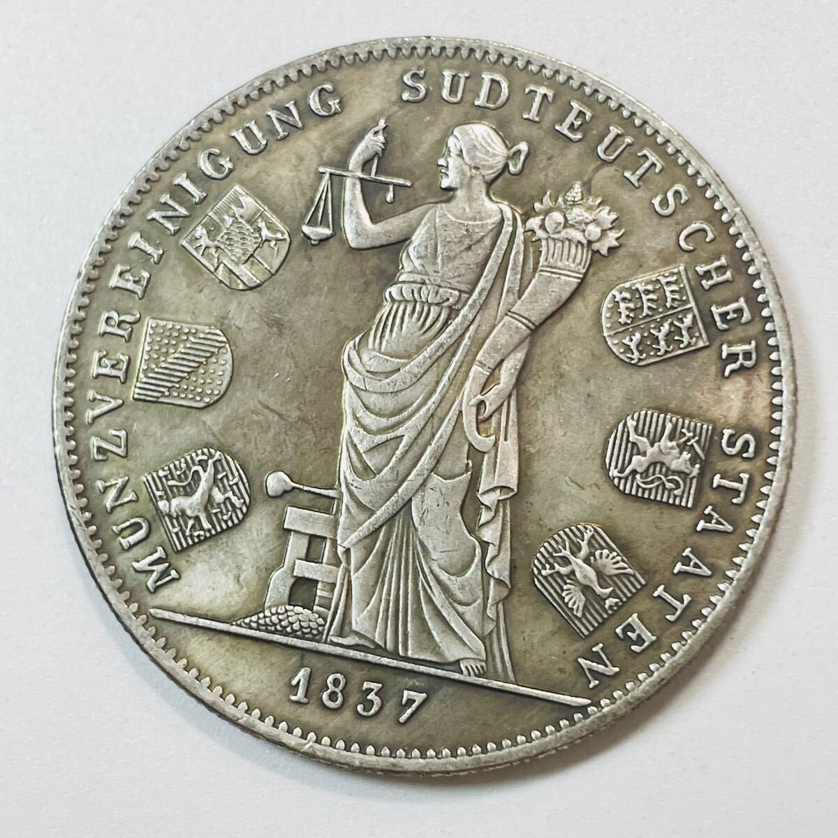 Yahoo!オークション - ドイツ 硬貨 古銭 フェルドヘルンハレ 1837年 バ...