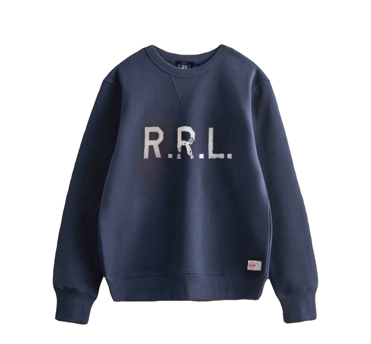 Yahoo!オークション - RRL DOUBLE RL R.R.Lロゴ 前V トレーナー ネイビ...