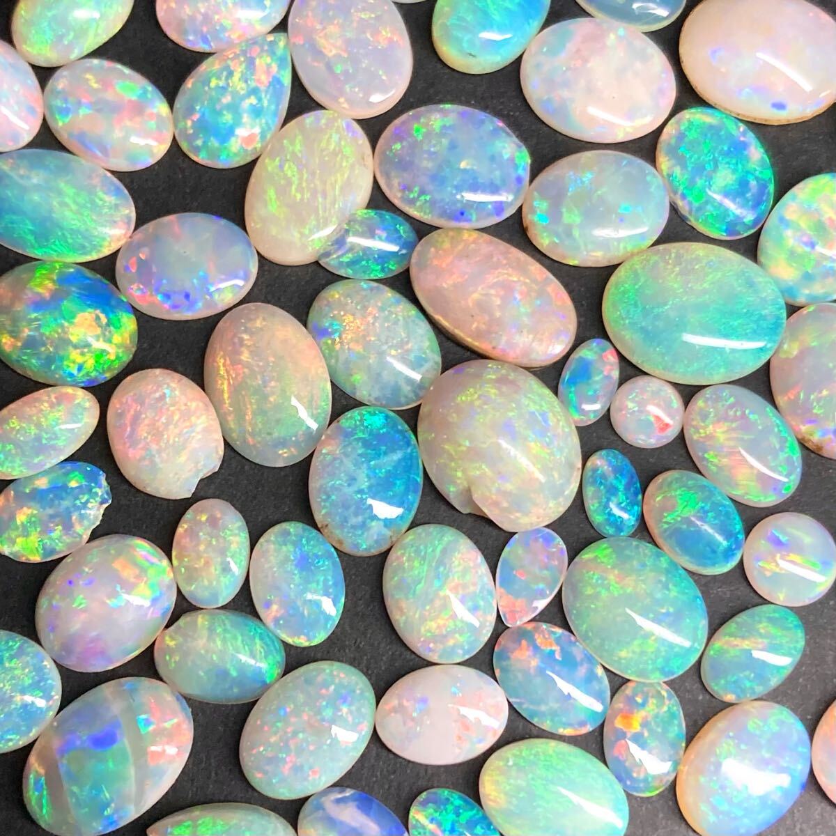 Yahoo!オークション - 1円〜 小粒 遊色効果 天然オパールおまとめ51....