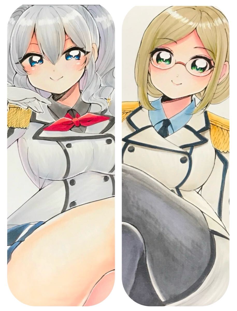 Yahoo!オークション - 手描きイラスト 艦これ 鹿島・香取 A4