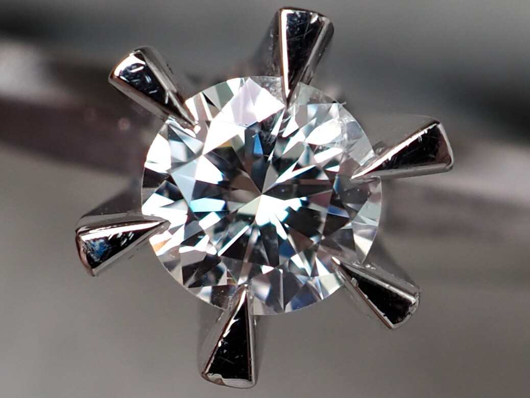 Yahoo!オークション - 【5998D】Pt900 天然ダイヤモンド 0.26ct/3.8g/...