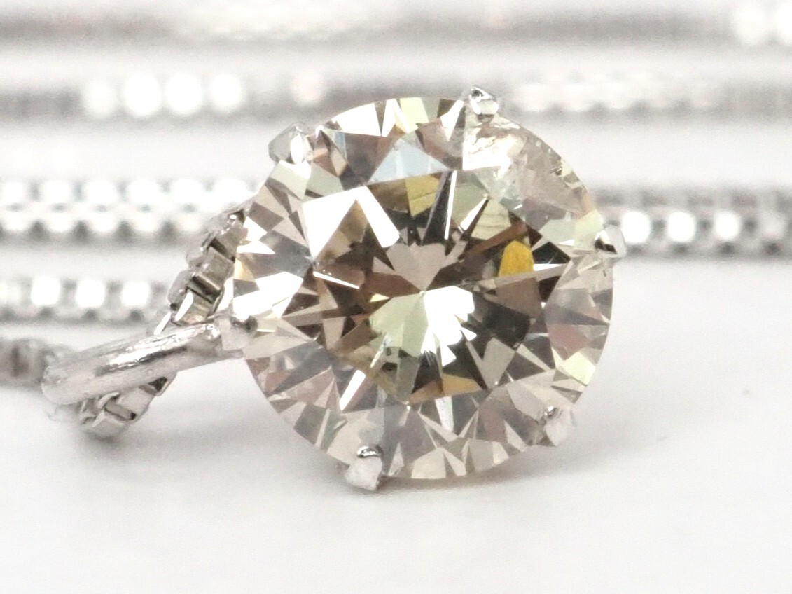 6061E Pt900/Pt850 天然ダイヤモンド 0.34ct/1.4g ネックレス(プラチナチェーン)｜売買されたオークション情報、yahooの商品情報をアーカイブ公開 - オークファン ...