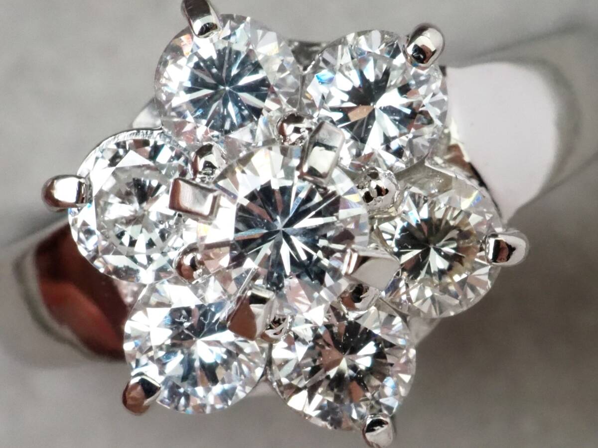 Yahoo!オークション - 【5680M】Pt900 天然ダイヤモンド 1.01ct/4.9g/...