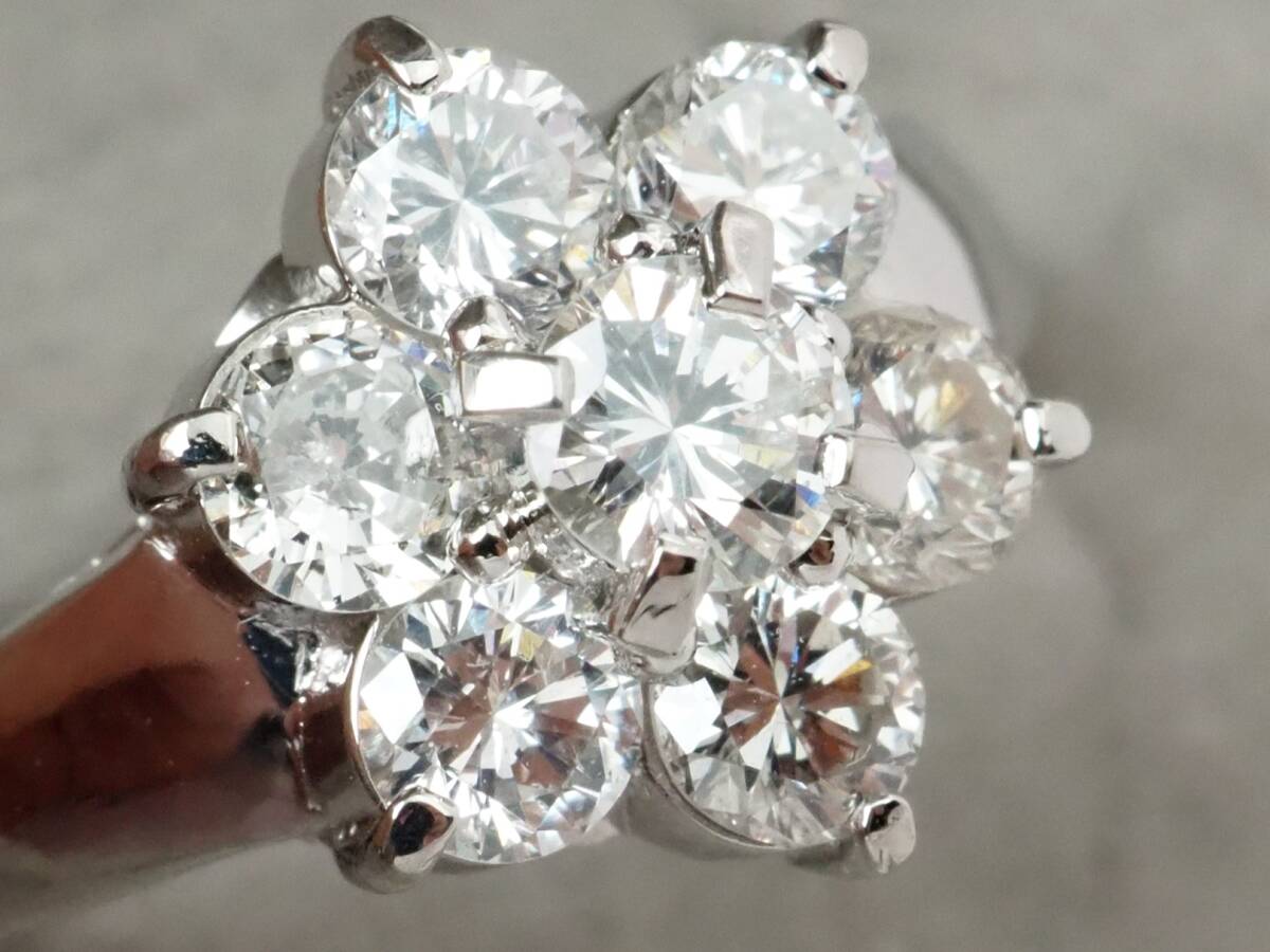 Yahoo!オークション - 【5680M】Pt900 天然ダイヤモンド 1.01ct/4.9g/...