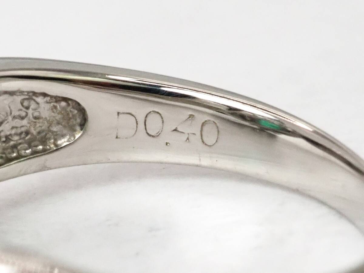 Yahoo!オークション - 【6167P】鑑別付 Pt900 天然エメラルド 天然ダイ...