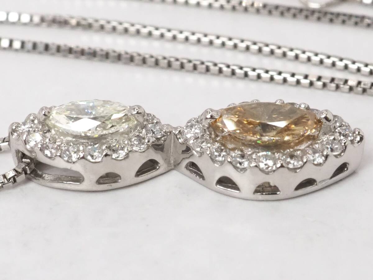 Yahoo!オークション - 【6238A】Pt900/Pt850 天然ダイヤモンド 0.66ct/...