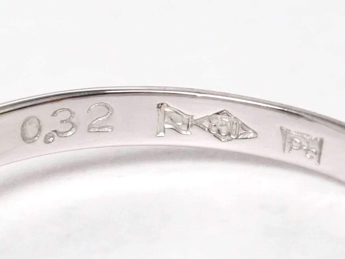 Yahoo!オークション - 【5987E】Pt850 天然ダイヤモンド 0.32ct/2.7g/...