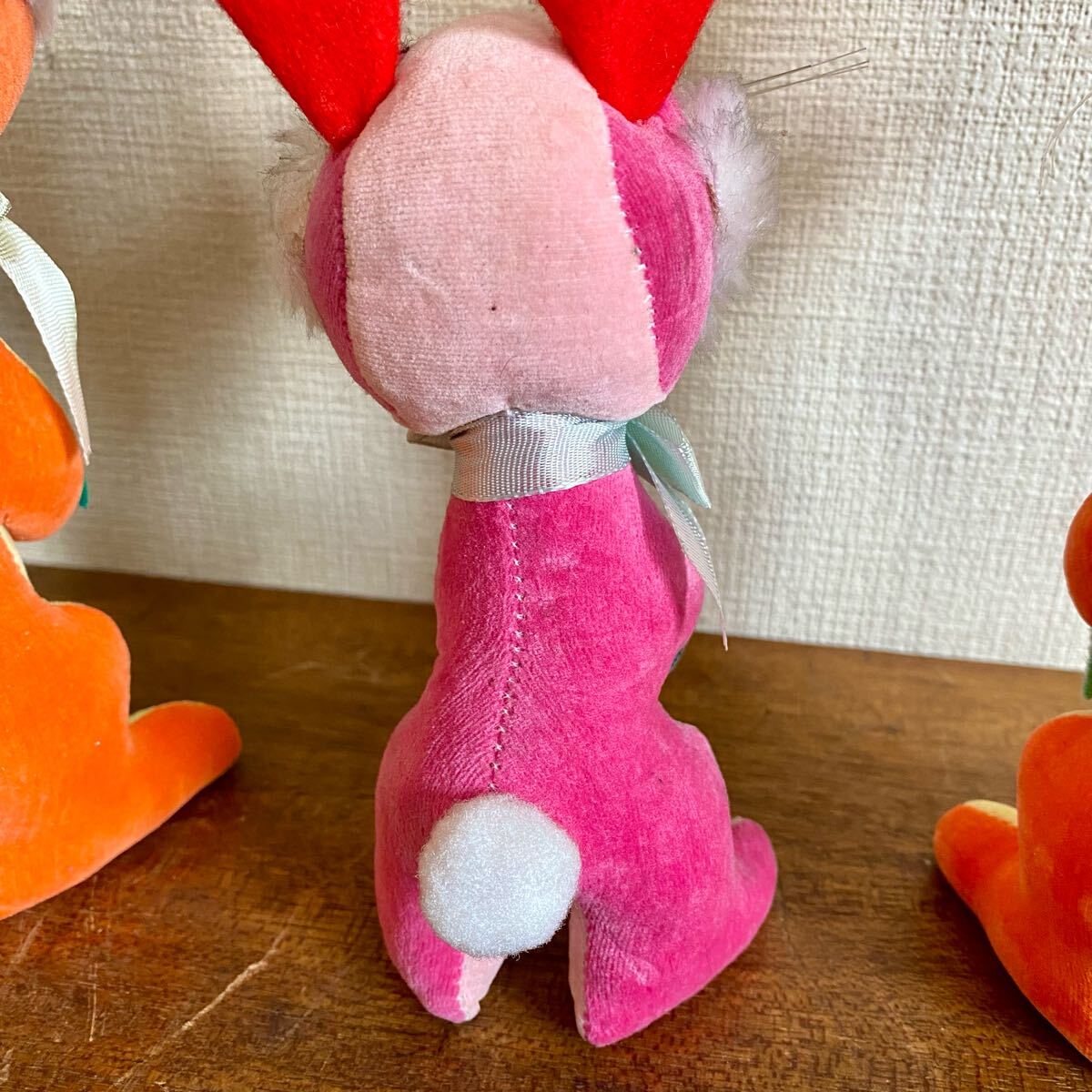 Yahoo!オークション - 昭和レトロ うさぎのぬいぐるみ 3点セット / バ...