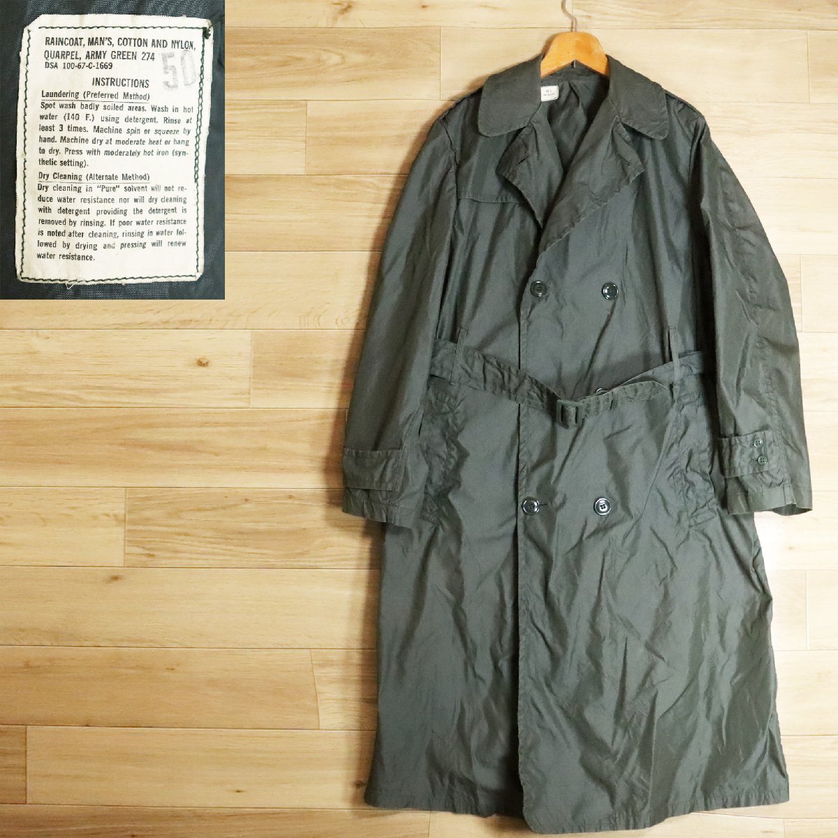 K13K/R1.24-6 60s ビンテージ アメリカ軍 米軍 U.S.ARMY トレンチコート ミリタリーコート ロングコート オフィサーコート(戦闘服)｜売買されたオークション情報 ...