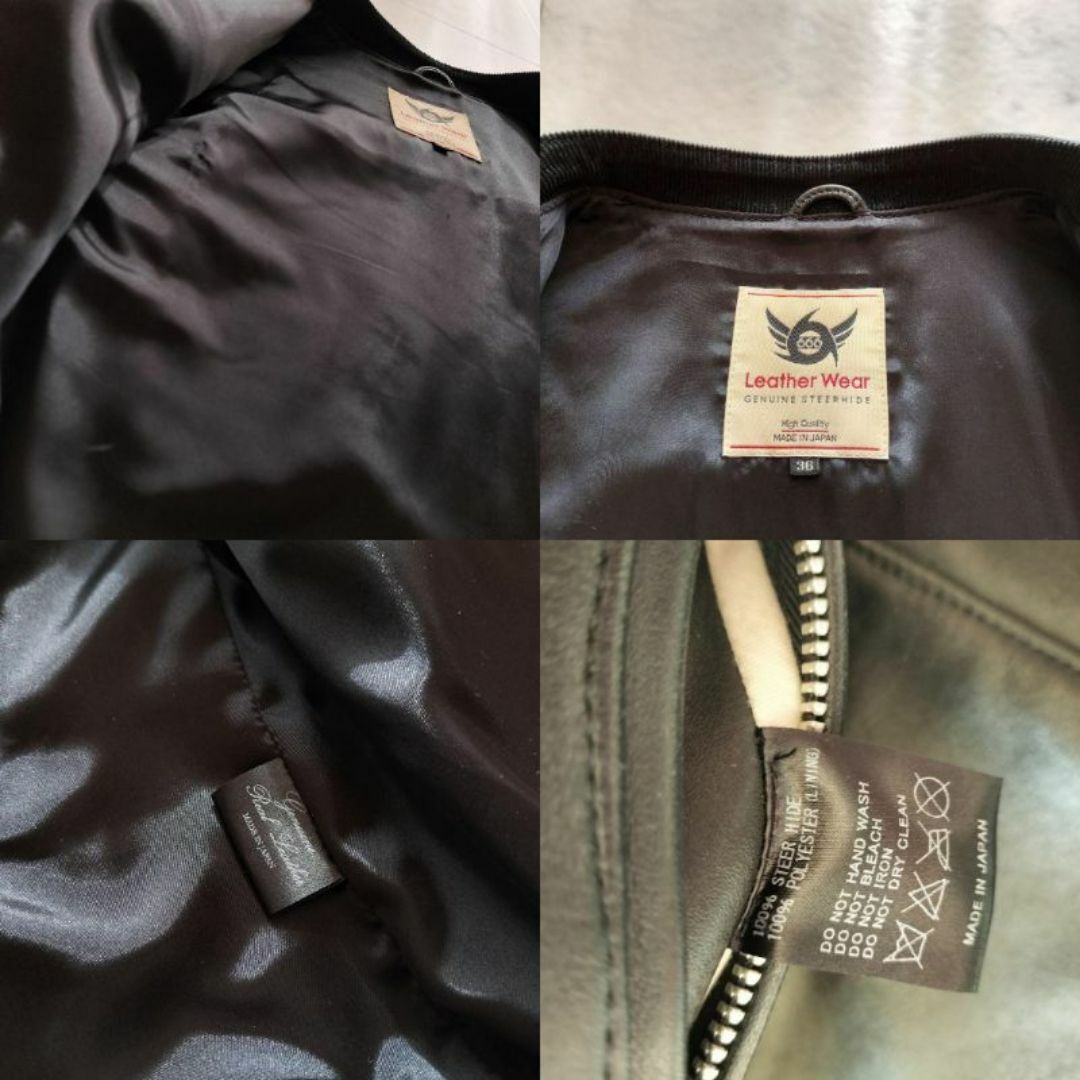 白タグ 666LeatherWearトリプルシックス ステアハイド シングル 白タグ 666LeatherWearトリプルシックス ステアハイド シングル
